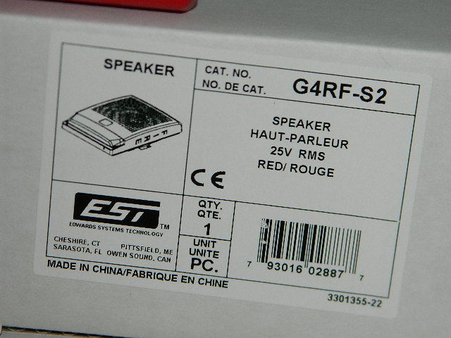 NEW EST EDWARDS G4RF-S2 24V RED FIRE ALARM SPEAKER (QTY AVAILABLE) | eBay