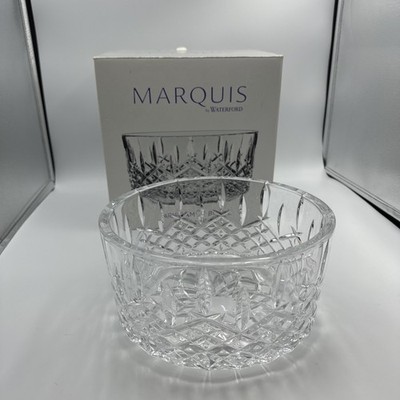 Waterford Crystal Marquis Markham Design Serving Fruit Bowl 9" x 4.75 ...
