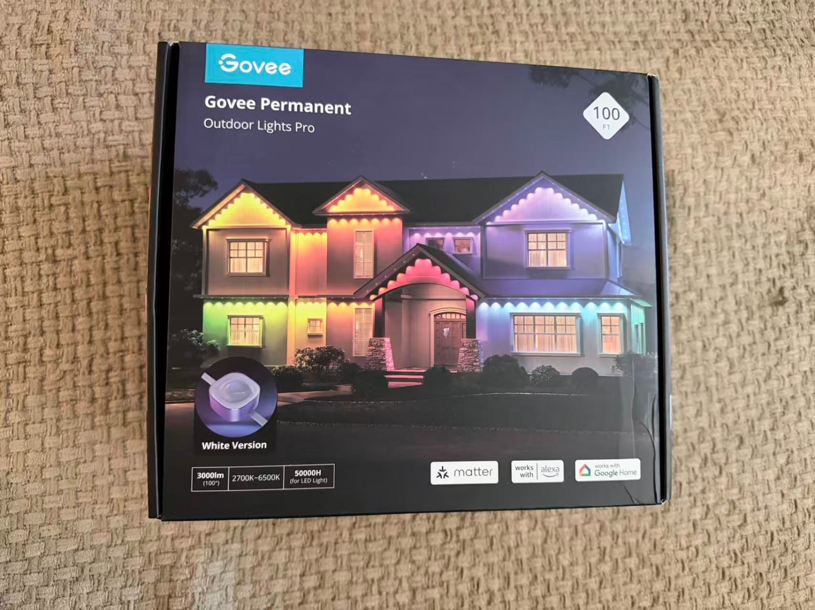 Govee Permanent Outdoor Lights 2 100ft White Version New Sealed Box ...