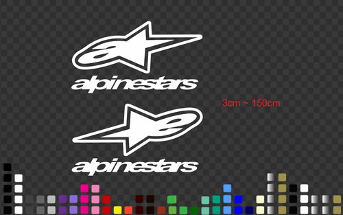 Pair of ALPINESTARS Sticker Vinyl Decal Motorbike Car Ute Truck 4x4 | eBay
