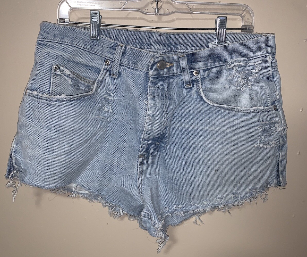 Vintage Men's 33 Wrangler cut-off jorts jean shorts - Womans 9-12 Size ...
