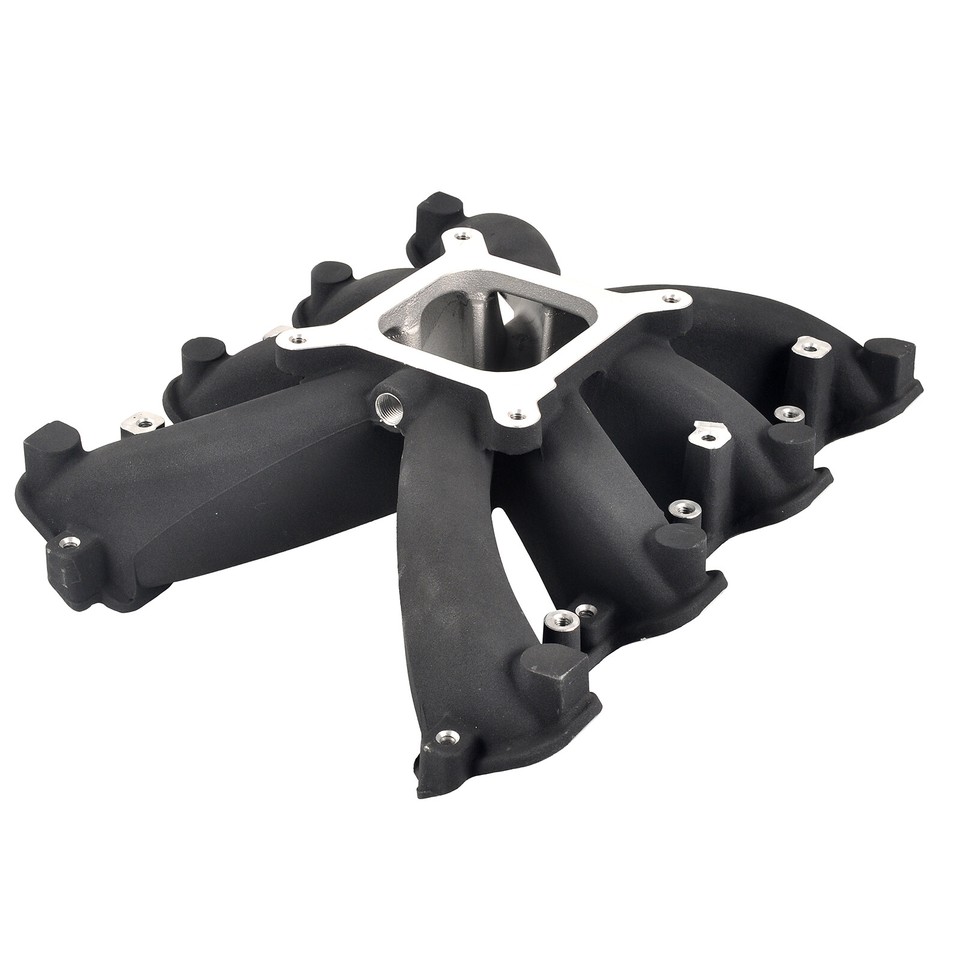 Black Aluminum Single Plane Carb Intake Manifold For GM LS LS3/L92 300 ...
