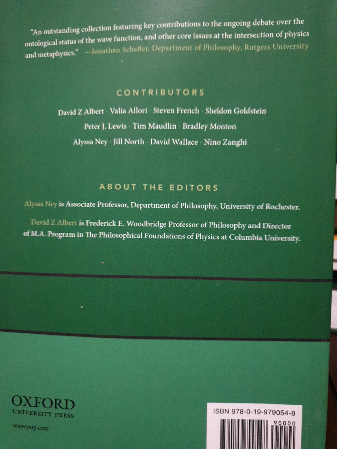 The Wave Function: Essays on the Metaphysics of Quantum Mechanics by David Alber | eBay Australia
