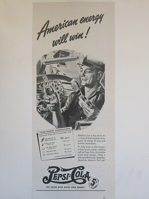 1942 vintage World war ll Pepsi print ad, Tank Background. | eBay