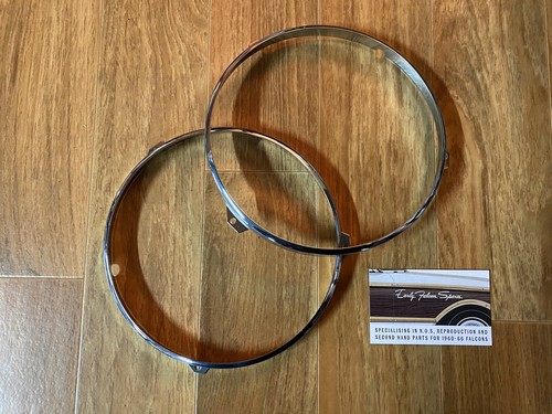 New Pair Of Ford Falcon XW XY GT GS GTHO Headlight Retainer Rings ...