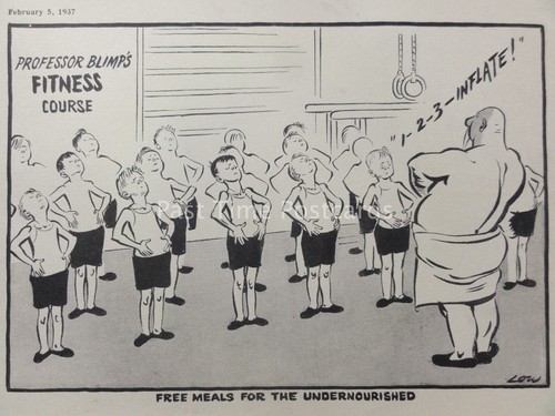 PRE WW2 FREE MEALS FOR THE UNDERNOURISH 1937 Lows Political Parade ...