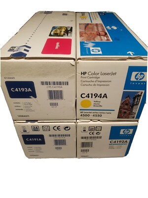 HP Laserjet Set Of 4 Cartridge C4192A C4191A C4193A C4194A Toner ...