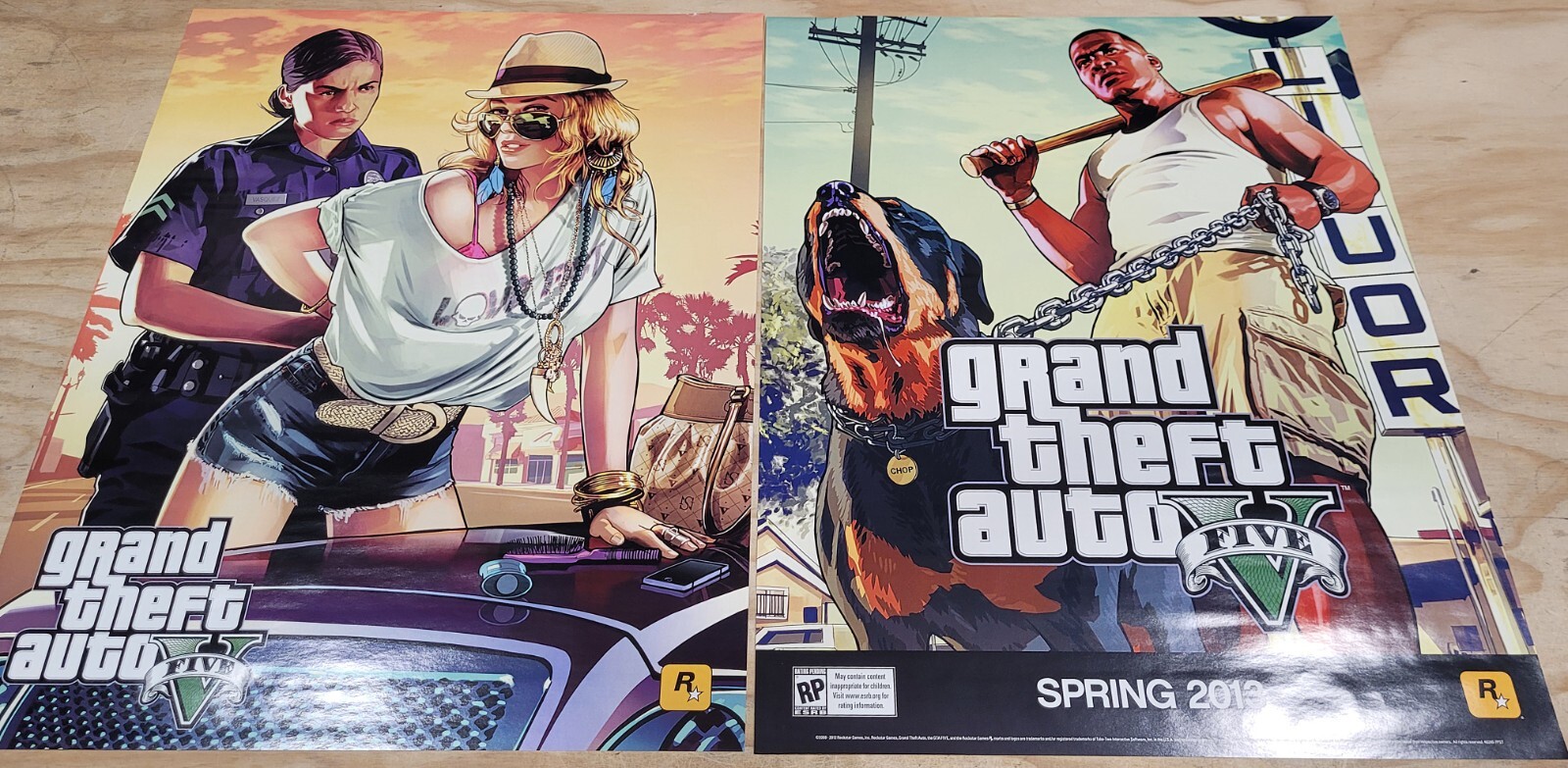 NEW Official Grand Theft Auto V 5 Double Sided Promo Poster - Banner ...