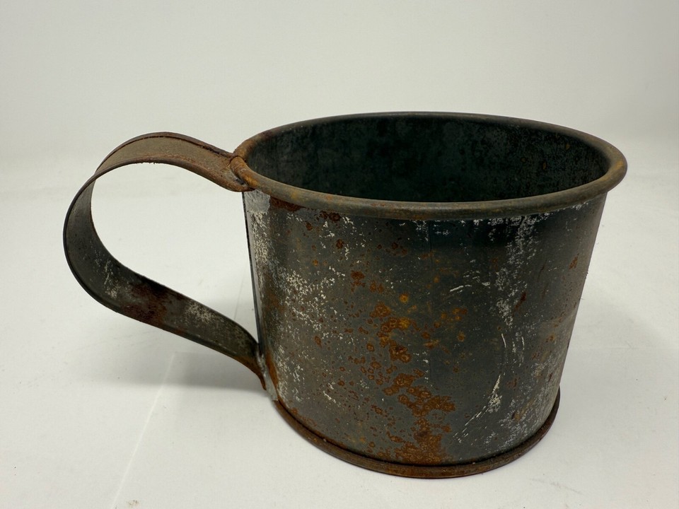 PRR marked tin drinking cup Pennsylvania Railroad uncleaned as found | eBay