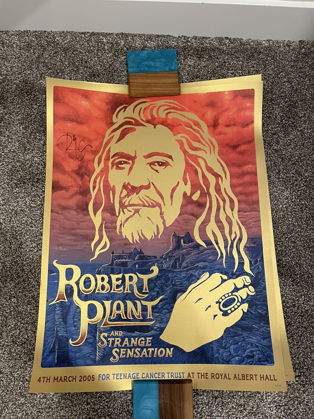 Robert Plant SIGNED Teenage Cancer Trust RAH Poster Autographed Print ...