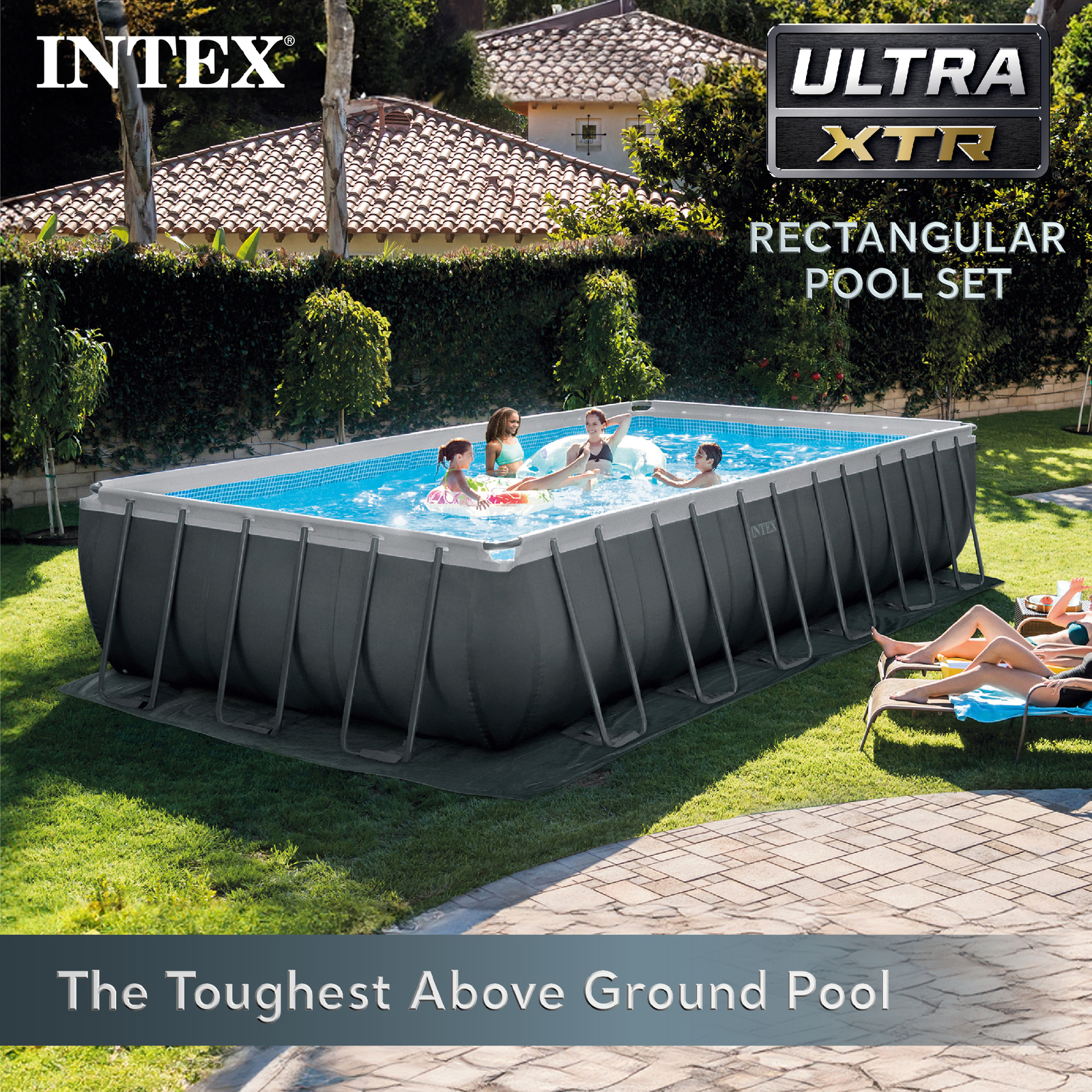 Intex 26367EH 12 Foot Ultra XTR Rectangular Frame Swimming Pool for ...