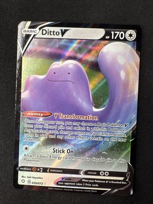 Ditto V 050/072 Shining Fates Holo Pokemon MJ | eBay