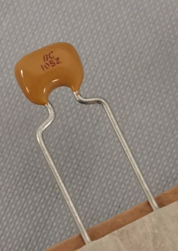 1uF 105 50V MLCC Ceramic Capacitor 5mm Pitch Y5V +80-20% Vishay - 10 ...