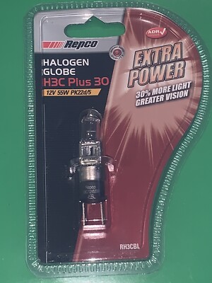H3C +30% Auto Globe (car light bulb) 12V 55W Halogen PK22d/5 ...