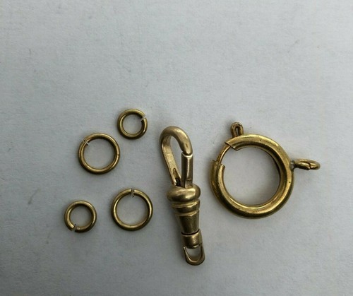 solid brass albert swivel pocket watch clasp dog clip chain fob bolt ...