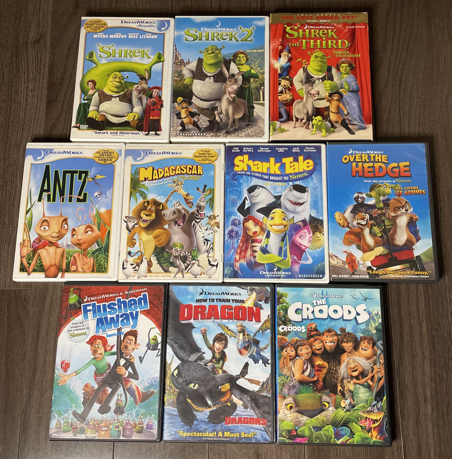 Lot Of 10 Kids Movies Family Friendly Animated Dreamworks Shrek Antz ...