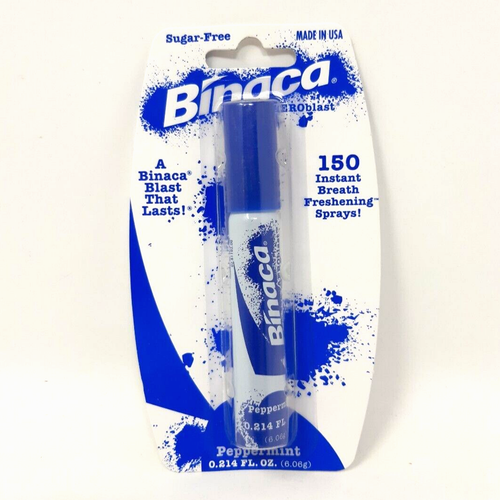 Binaca AEROblast Peppermint Breath Freshener Spray Sugar-Free 0.214 oz ...