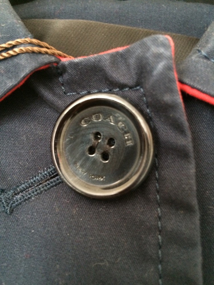 NWT Coach New York Women's Jacket Coat Colorblock Red Navy Blue XS NEW ...