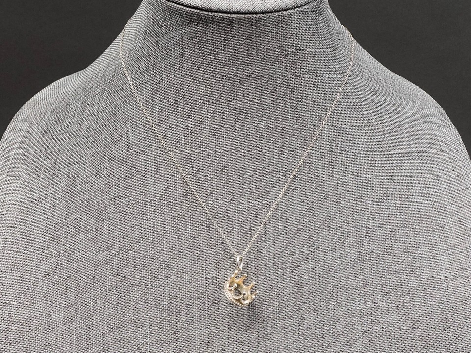 Tiffany & Co. 925 Sterling Silver Princess Crown Charm Pendant & 18 ...