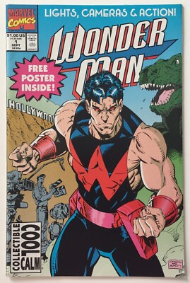Wonder Man 1 With Poster - 1st Ongoing Solo Series - Marvel Comics 1991 ...
