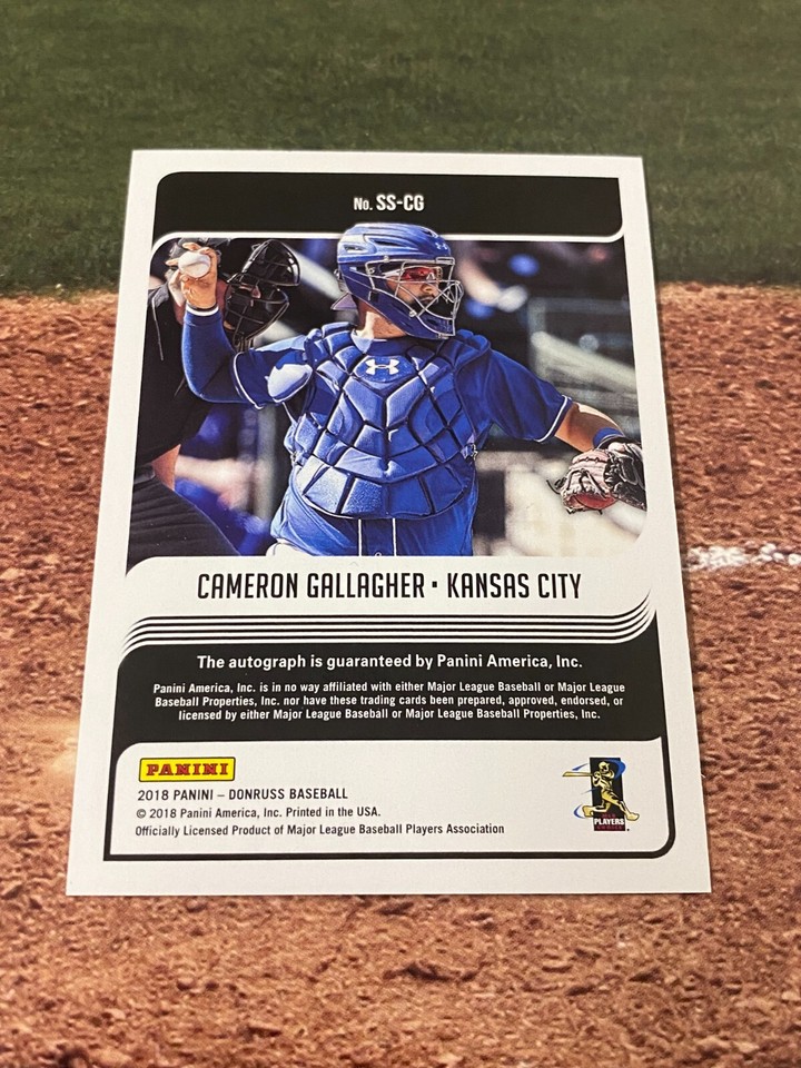 2018 Donruss Signature Series SS-CG Cameron Gallagher Auto Kansas City ...