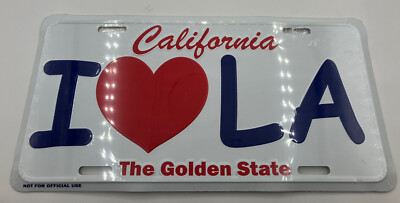 I Love La License Golden State Plate Souvenir California | eBay