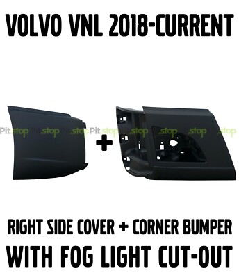 Volvo VNL Truck NEW 2018 2019 2020 Right Corner Bumper Cover WITH Fog ...