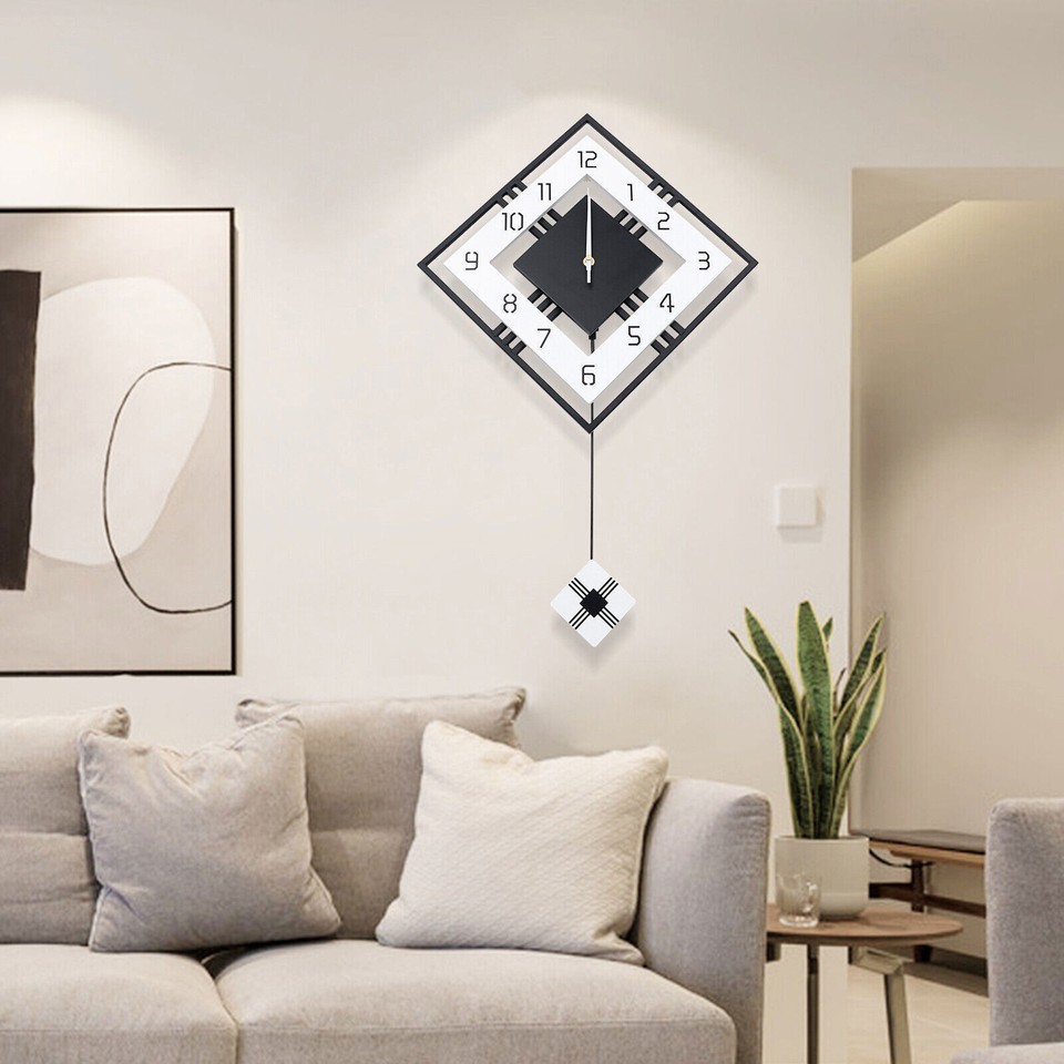 Modern Design Nordic Wall Clock Watch Living Room Silent Luxury Home ...