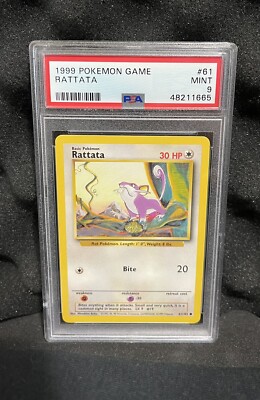 PSA 9 MINT 9 RATTATA SHADOWLESS 1999 POKEMON BASE SET | eBay