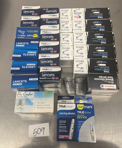 1.150 TRUE METRIX TEST STRIPS ,LANCETS,SOLUTION,PADS,METER,DINGED. | eBay
