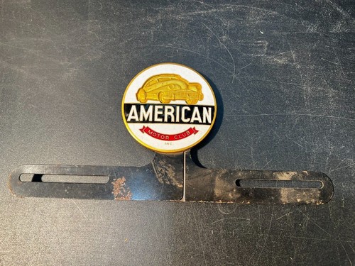 Vintage American Motor Club License Plate Topper 1940's Super NICE! | eBay