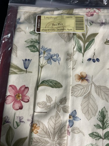 Longaberger Tall File Basket Liner Botanical Fields New | eBay
