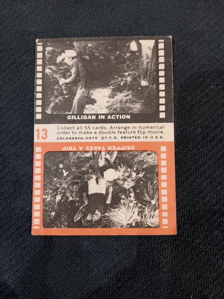 1965 TOPPS GILLIGAN'S ISLAND #13 CARD GILLIGAN & SKIPPER SMALL WRINKLE ...