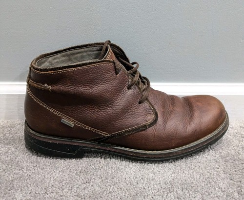 Clarks 15103 Men's Brown Leather Lace Up Chukka Boots Shoes Waterproof ...