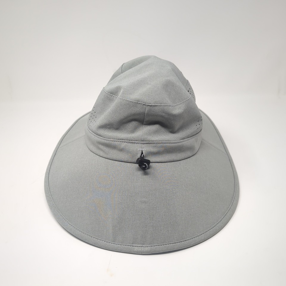 Nike Golf Bucket Hat Vented Sun Boonie Draw String Tightener Grey Black ...