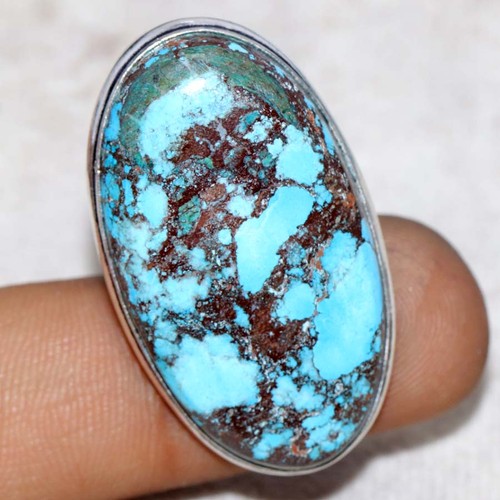 925 Silver Plated New Lander Turquoise Ring US 9 Festival Special Gift ...