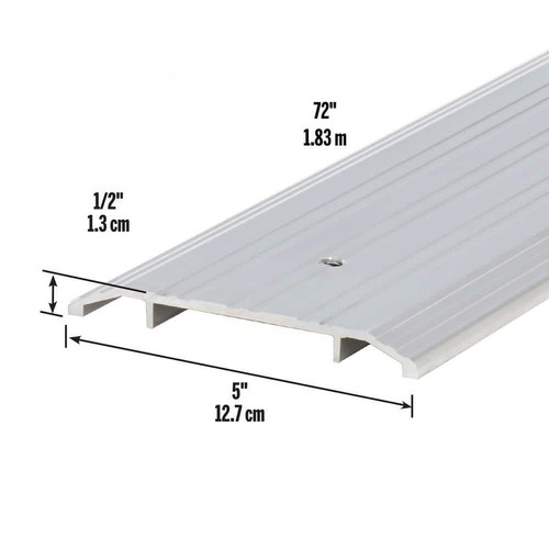 M-D Building Threshold 72"x5" Silver Aluminum Commercial Flat-Profile ...