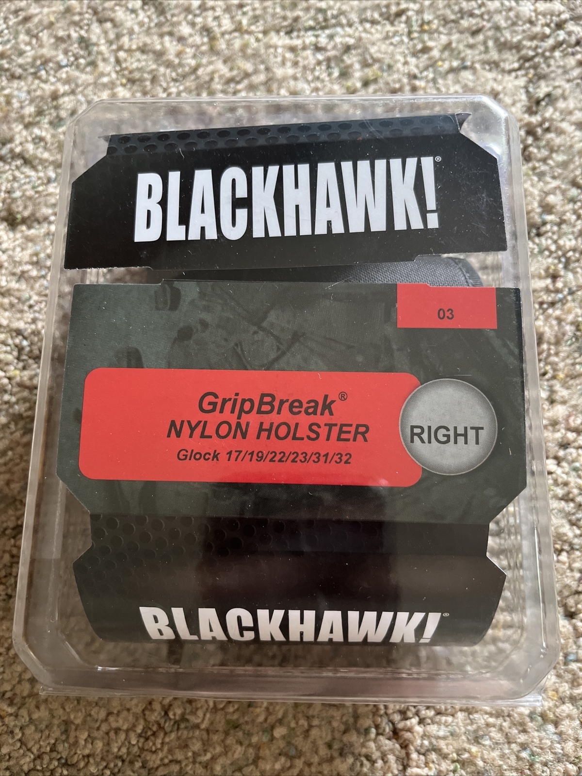 BLACKHAWK! GripBreak Nylon Holster Fits Glock 17/19/22/23/31/32, Black ...