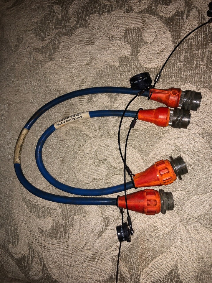 PAIR OF GLENAIR JAN CABLE 06324 MS3181-14CA 1028 | eBay