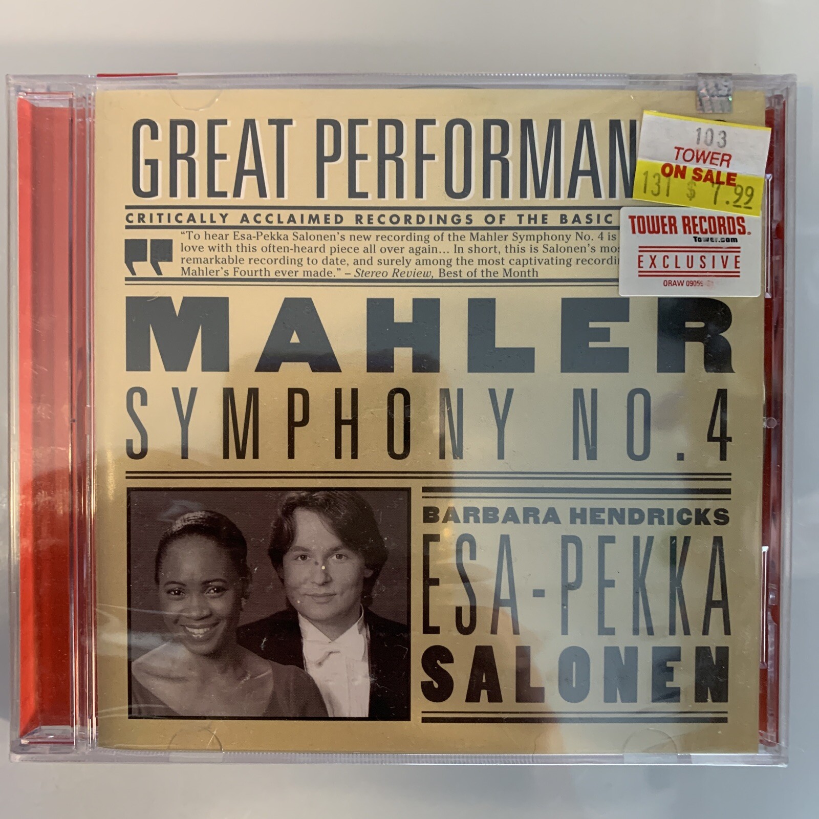 Mahler Symphony No. 4 Great Performances CD Hendricks Salonen for sale ...
