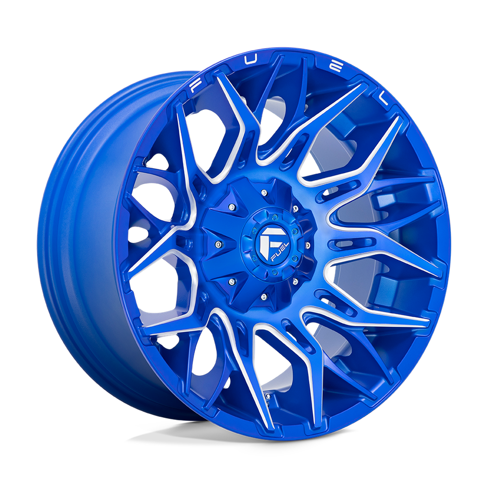 22 Inch Blue Wheels Rims LIFTED GMC Sierra 2500 3500 Truck 8x180 Fuel ...
