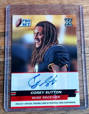 2022 Leaf Pro Set COREY SUTTON AUTO XRC Rookie #PSA-CS1 Appalachian ...