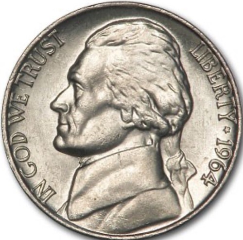 1964 D Jefferson Nickel 5 Cent Piece BU Uncirculated Mint State 5c US ...
