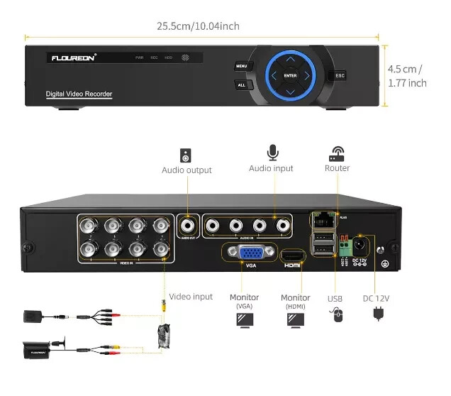 1080P Digital Video Recorder Smart CCTV DVR 8 Channel HD ; No HDD ...