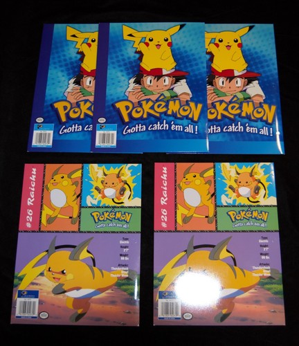 Pokemon 1998 Vintage 2 pocket Folder Portfolio Ash Pikachu NEW ...