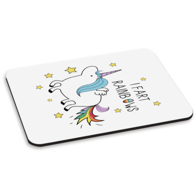 UNICORN I FART RAINBOWS PC COMPUTER MOUSE MAT PAD - Magical Poop ...