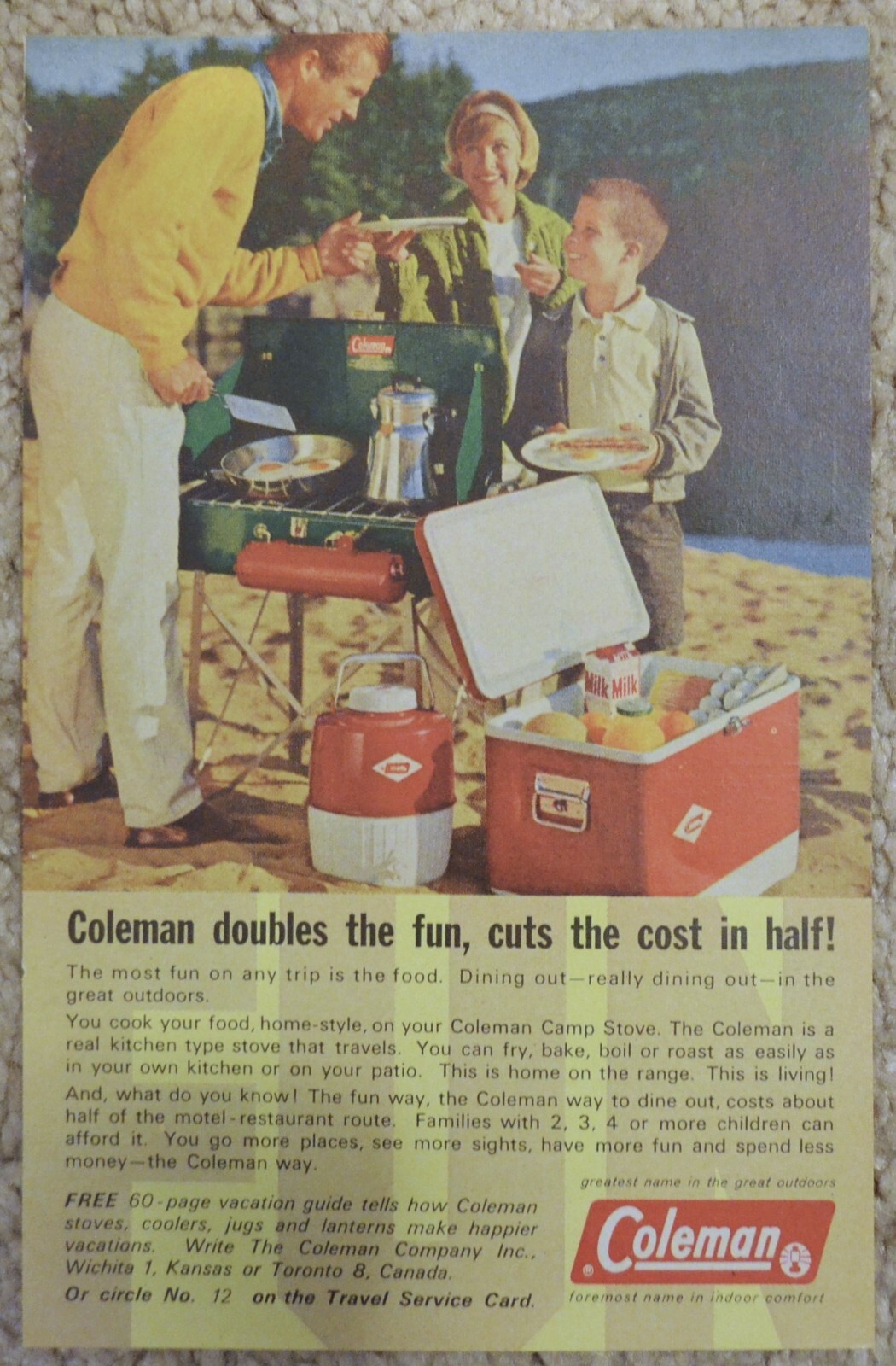 1972 Coleman Print Ad Camp Stove Beverage Cooler | eBay