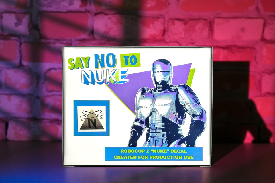 ROBOCOP 2 PROP - PRODUCTION MADE "NUKE" DECAL - RARE | eBay