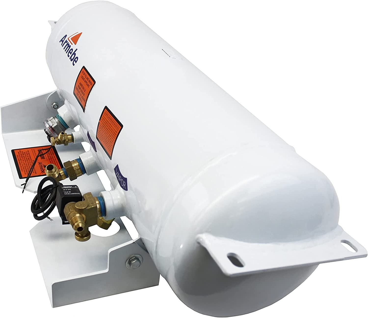 5.9 Gallon ASME Horizontal Steel Propane Tank with Remote Fill Valve ...