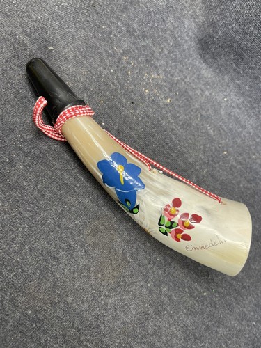 RARE VINTAGE 7 1/2” EINSIEDELN GERMANY SOUVENIR Cattle Horn Whistle | eBay